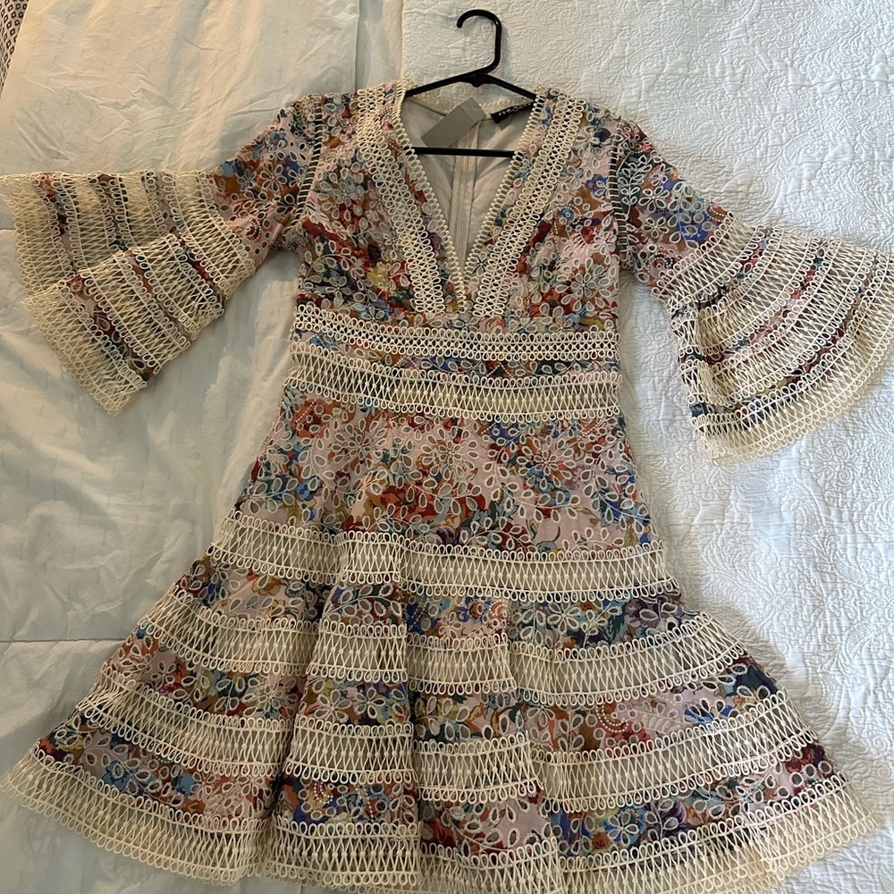 Zimmerman Inspired Spring Embroidered Dress - Gem